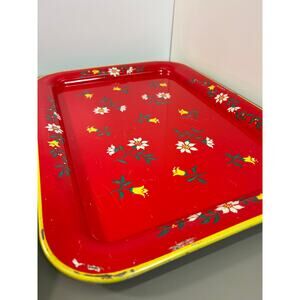 None | Dining | Vtg Metal Lap Trays Set Of 2 7x13 Midcentury Holiday ...